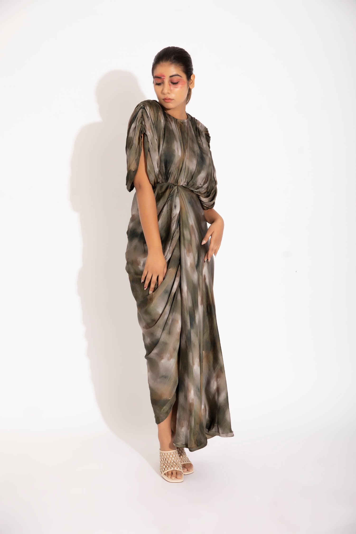 Hand Draped Khaftan Gown – AGASHE